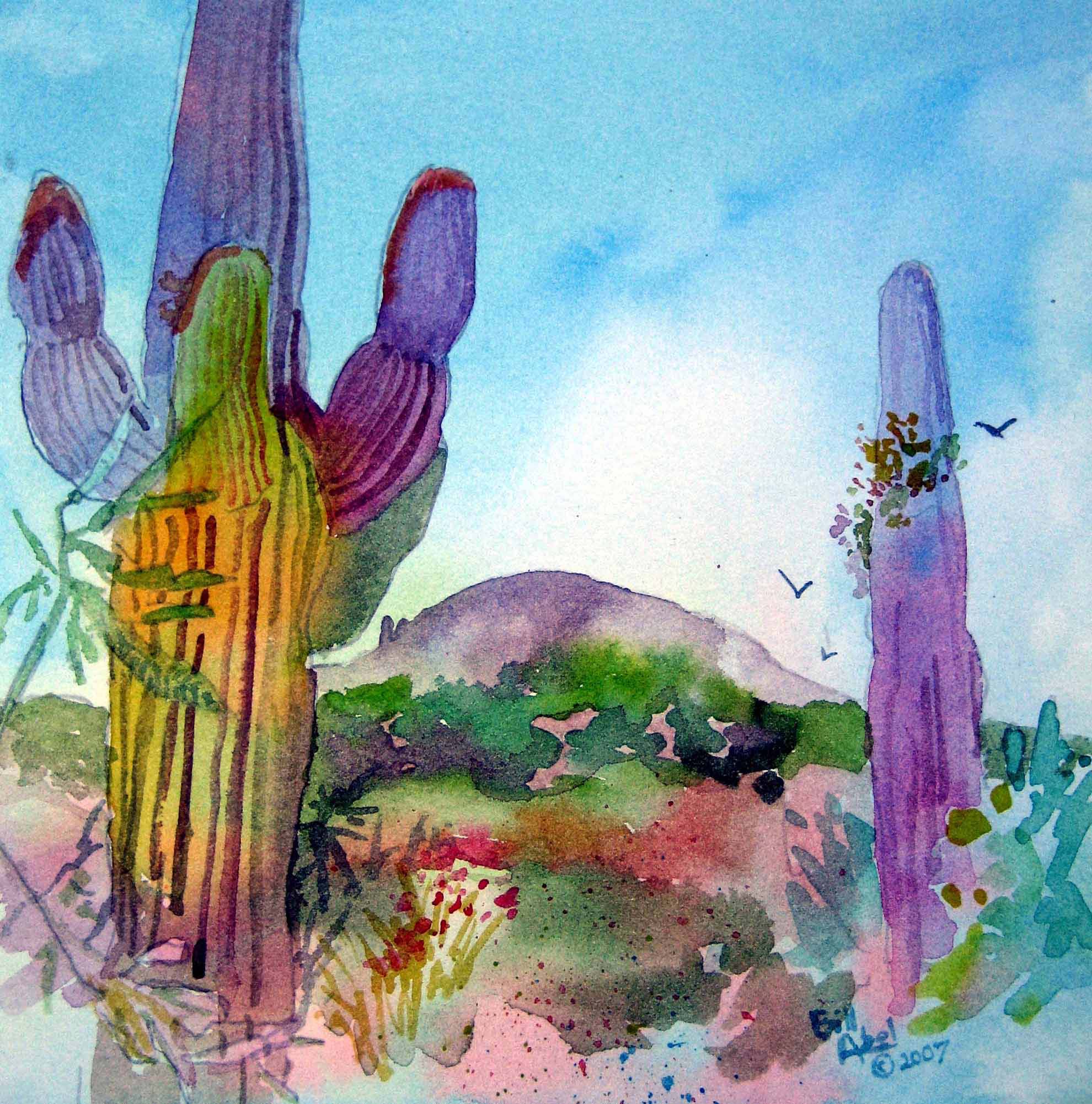 Bill Abel – Watercolor painter and yoga instructor in Hendersonville, NC